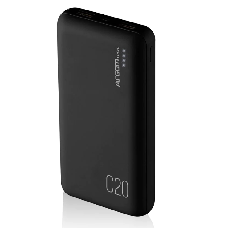 ArgomTech Power Bank – C20 20000mAh Black - Circuit Zone Inc