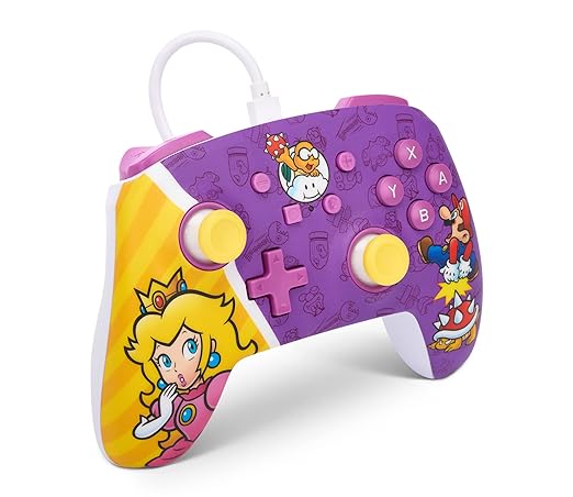 Nintendo Switch Power A Wired Controller – Princess Peach Battle ...